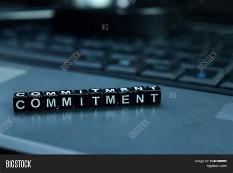 Commitment Text Wooden Image And Photo Free Trial Bigstock