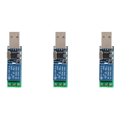 3X LCUS Type 1 USB Relay Module USB Intelligent Switch Control Walmart Com