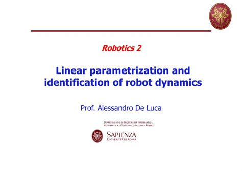Pdf Linear Parametrization And Identification Of Robot Dynamics