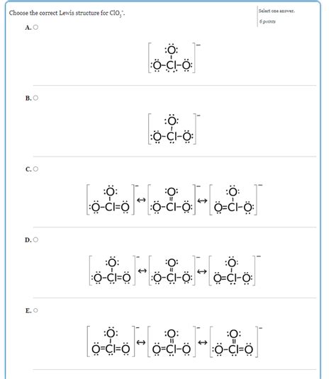 Solved Choose The Correct Lewis Structure For