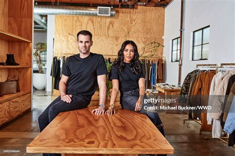 Jens Grede And Emma Grede Pose For A Portrait At The Frame Office In