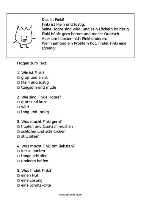 Lesen Mit Finki Abc Und 123 Lehrmittel Unterrichtsmaterialien