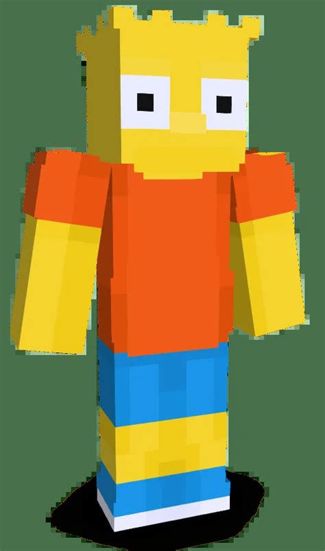 Bart Simpson Minecraft Skin Craftymania