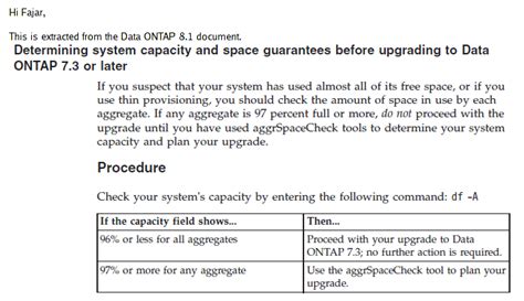 Solved Upgrade DOT Requires Free Aggregate NetApp Community