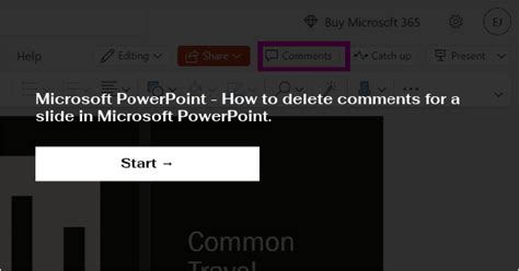 microsoft powerpoint how to delete comments for a slide in microsoft