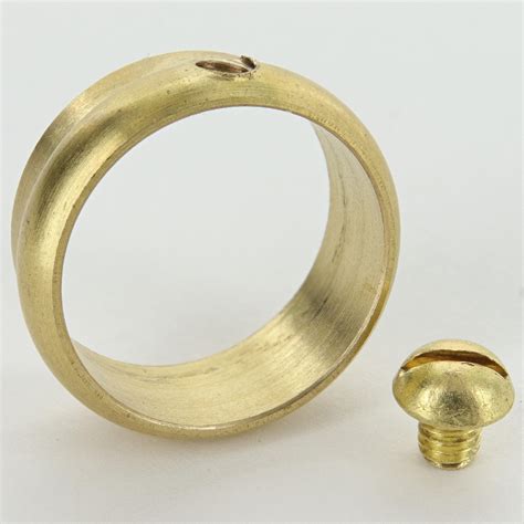 34in Slip Ring With Side Screw Unfinished Brass