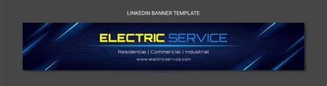 Premium Vector Linkedin Banner Template Electric Service Electrical