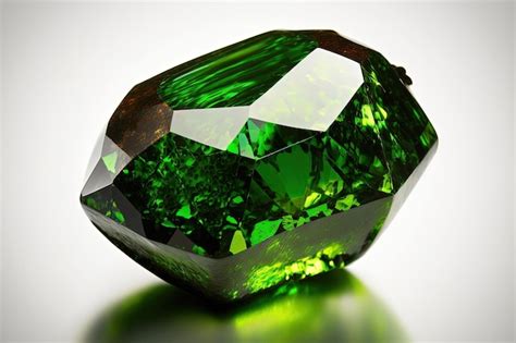 에메랄드 일러스트 흰색 배경 Generative Ai 프리미엄 사진