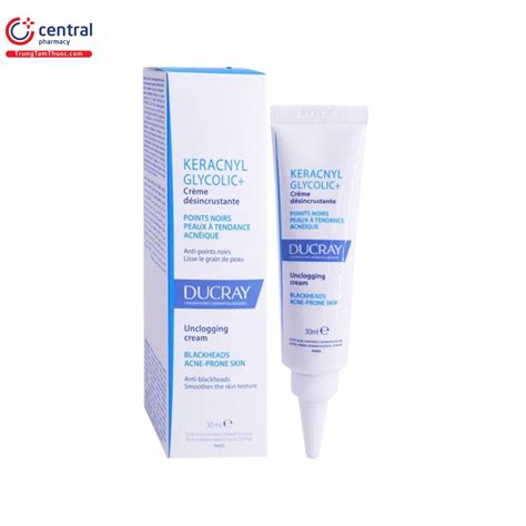 Kem Dưỡng Da Ducray Keracnyl Glycolic 30ml Giảm Mụn đầu đen Bã Nhờn