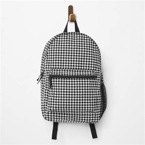 Classic Vintage Black And White Houndstooth Pattern Backpack