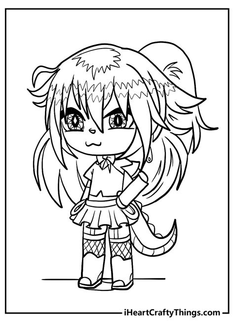 Gacha Life Girl Coloring Pages