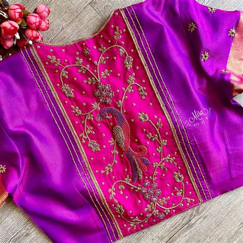 Peacock Work Blouse Artofit