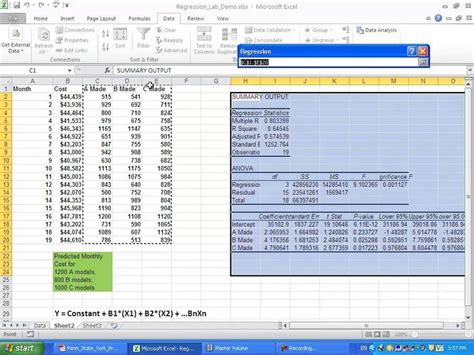 Data Analysis Regression Excel 2013 Pppsawe