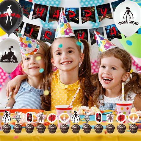 Siren Head Birthday Decorations Set Siren Head Game Theme Party