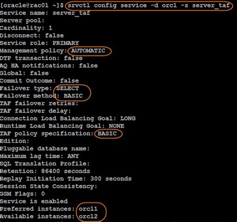 managing grid infrastructure 12c creating and testing taf services
