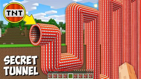 What Is Hidden Inside New Secret Tnt Tunnel In Minecraft I Found The Longest Tunnel Youtube