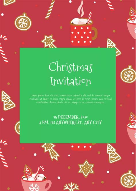 Free Christmas Invitation Template For Google Docs