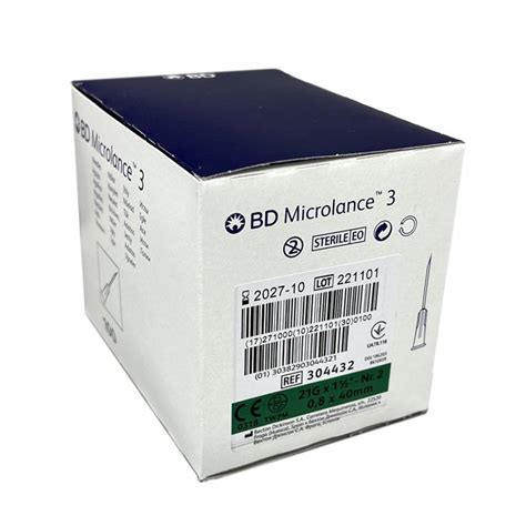 Snb021 Microlance Hypodermic Needle 21g X 40mm Green