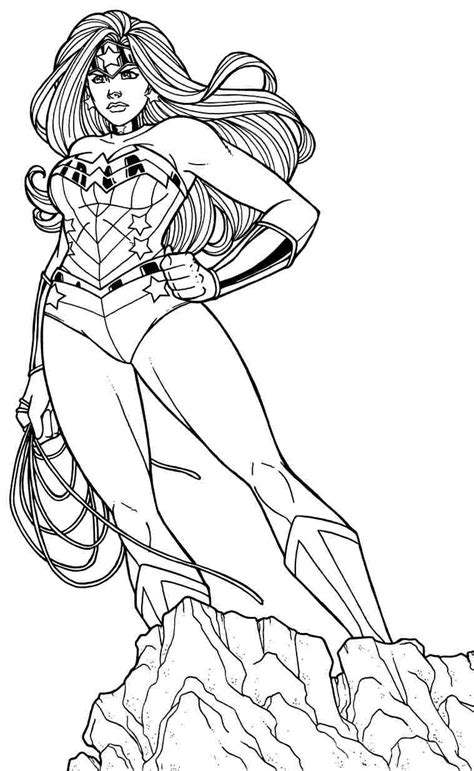 Female Superhero Coloring Pages At Free Printable