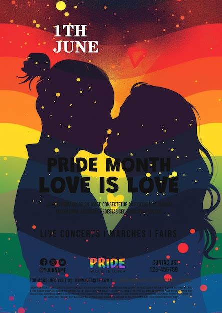 Premium Psd Pride Month Celebration Poster Template