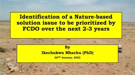 Desertification And Nature Based Solutions In Nigeriapptx