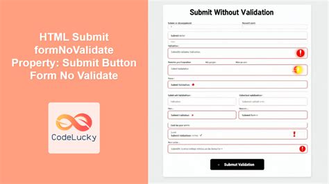 Html Submit Form Property Submit Button Form Codelucky