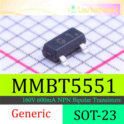 Jual Mmbt5551 5551 G1 Npn General Purpose Amplifier Transistor Sot 23