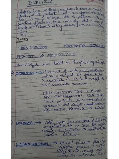 Dialysis Notes Pdf