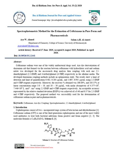 Spectrophotometric Method For The Estimation Of Ce Pdf