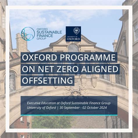 Oxford Sustainable Finance Group On Linkedin Oxford Programme On Net