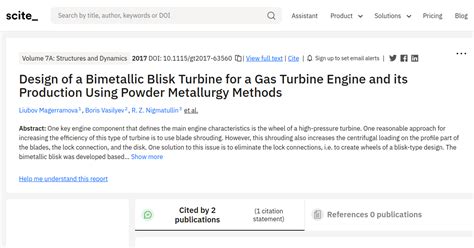 [citation Report] Design Of A Bimetallic Blisk Turbine For A Gas