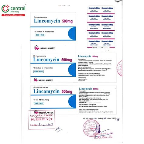 Thuốc Lincomycin 500mg Mediplantex điều Trị Nhiễm Khuẩn Nặng
