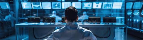 Engineer Testing Electronic Devices In A Stateoftheart Lab Stock Illustration Illustration Of