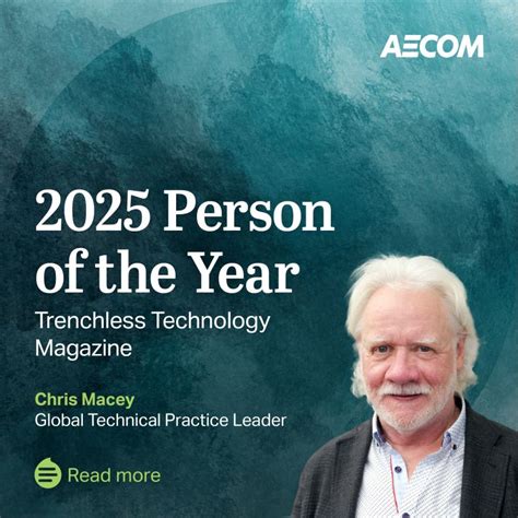 We Are Proud To Announce That Chris Macey Has Been Recognized As The 2025 Trenchless Technology