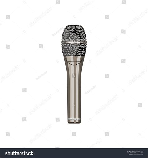 Classic Microphone Vector Illustration Realistic Image Stock Vector