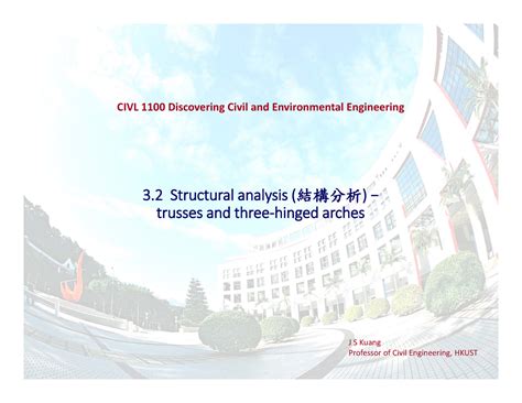 I 32 Structral Analysis Trusses And Three Hinged Arches Civl1100