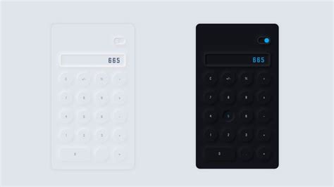 How To Make A Neumorphic Calculator Light And Dark Themed Coding Stella