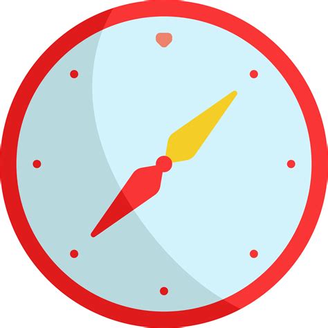 Red And Yellow Compass Icon In Flat Style 24146377 Vector Art At Vecteezy