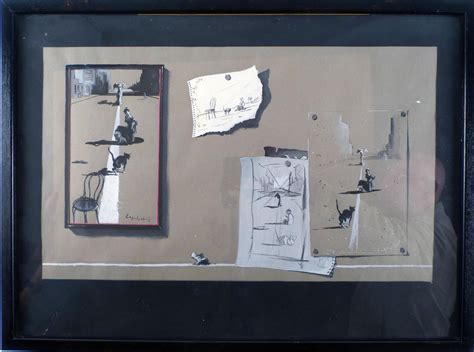 Jose Manuel Capuletti Untitled A Surrealist Mixed Media Art On