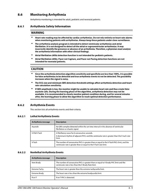 Arrhythmia Detection For Monitor Pdf Heart Rate Cardiovascular Diseases