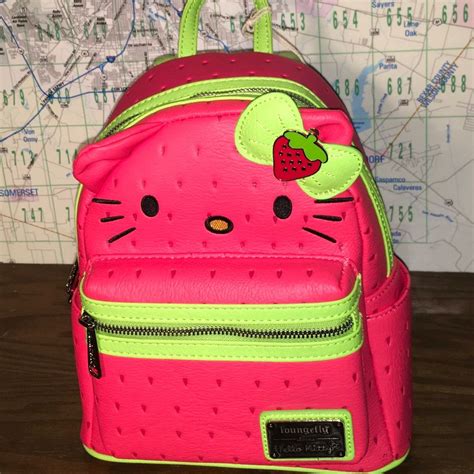 Loungefly Strawberry Hello Kitty Mini Backpack In 2025 Hello Kitty Backpacks Stylish Leather
