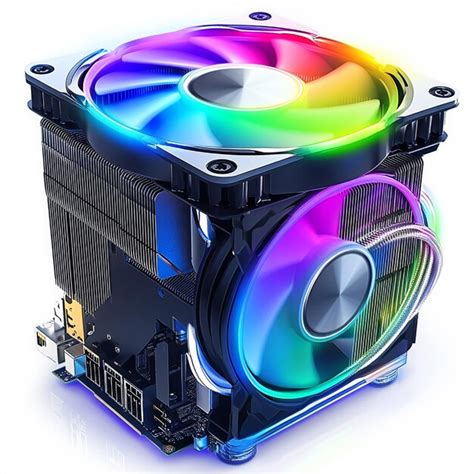 A Cpu Cooler With A Massive Heatsink And Dual Fans For Extreme Cooling Premium Ai Generated Image