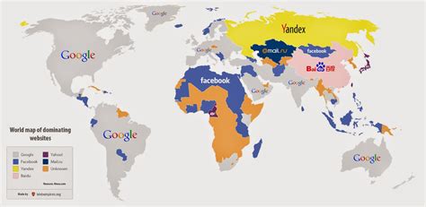 Most Visited Websites Per Country Vivid Maps
