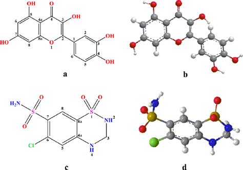 Chemical Structure Of Quercetin Two Dimensional A And Download