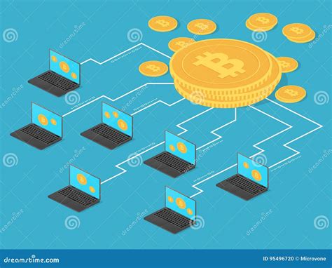 Bitcoin Mining With Quantum Computers Process Vector Flowchart CartoonDealer
