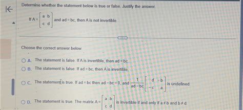 Solved Determine whether the statement below is true or | Chegg.com