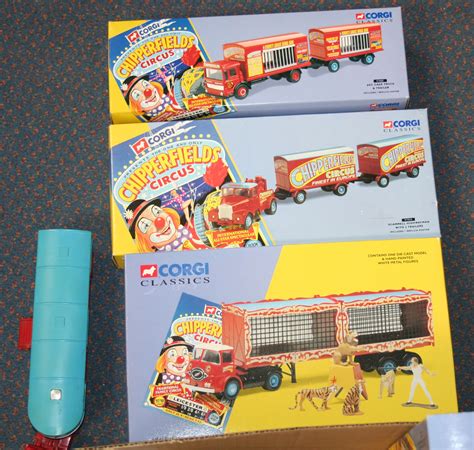 A Small Collection Of Corgi Classics Chipperfields Circus Vehicles