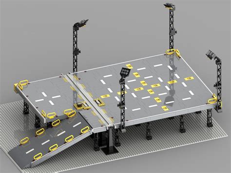 Lego Moc Space Landing Pad With Monorail By Bernd Das Brot Rebrickable Build With Lego