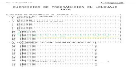 Ejercicios De Java Doc Document
