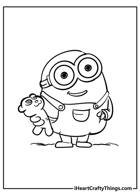 Minion Teddy Bear Coloring Page